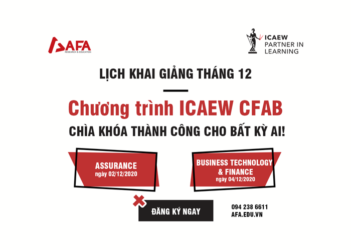 ICAEW CFAB - Business Technology and Finance - AFA — We are professionals